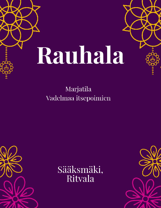 Rauhalan vadelmatila | Itsepoiminta | Sääksmäki | Ritvala | Valkeakoski
